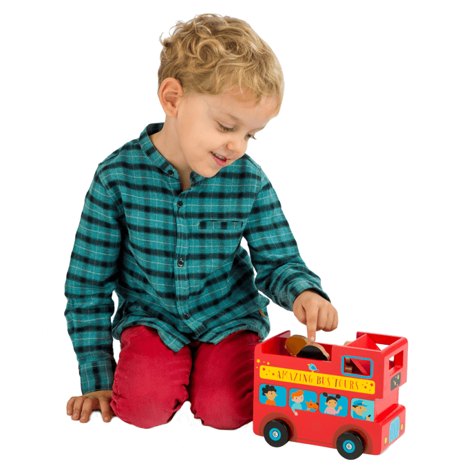 London Bus Money Box – Wooden Money Box