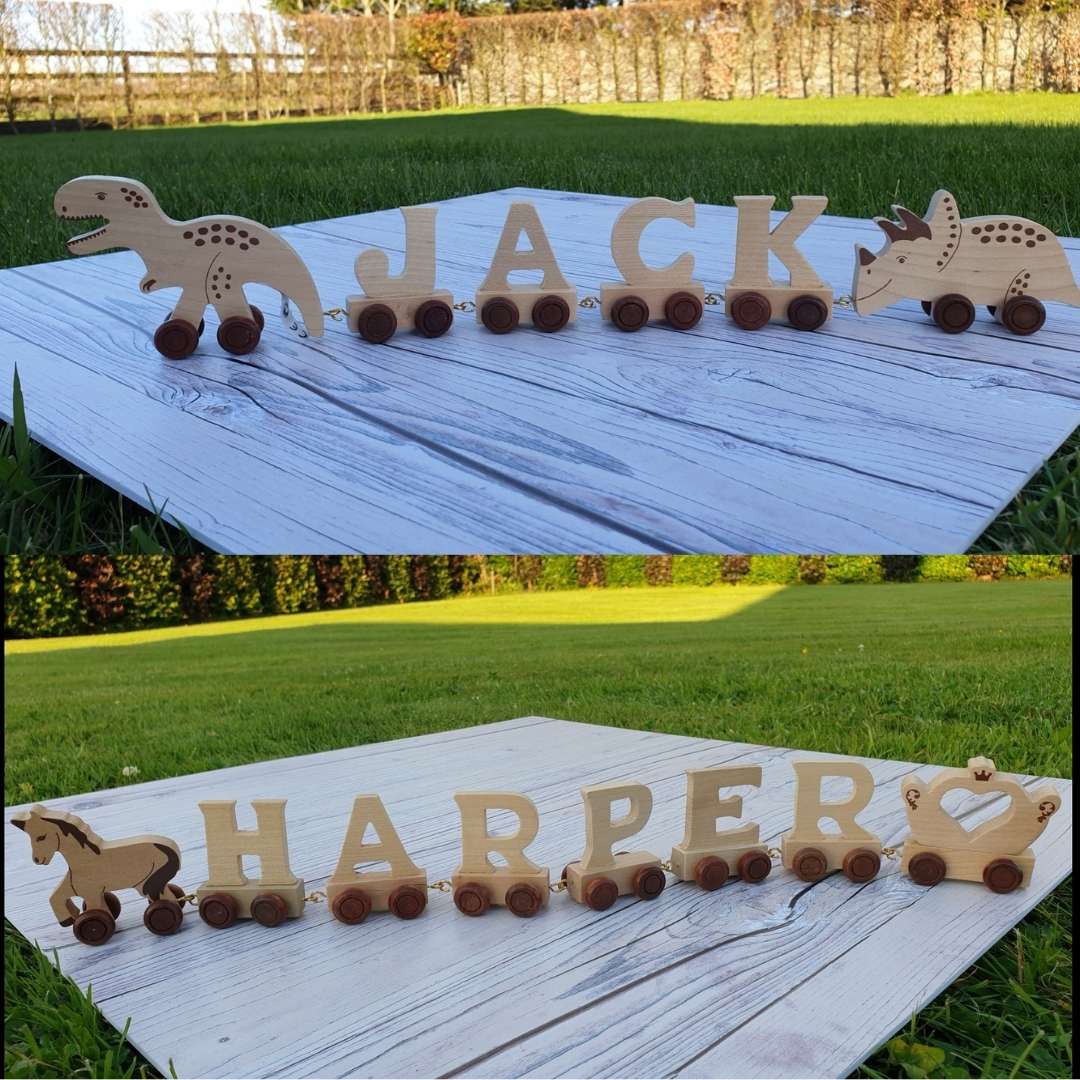 Wooden Train Letters – Personalised wooden name train