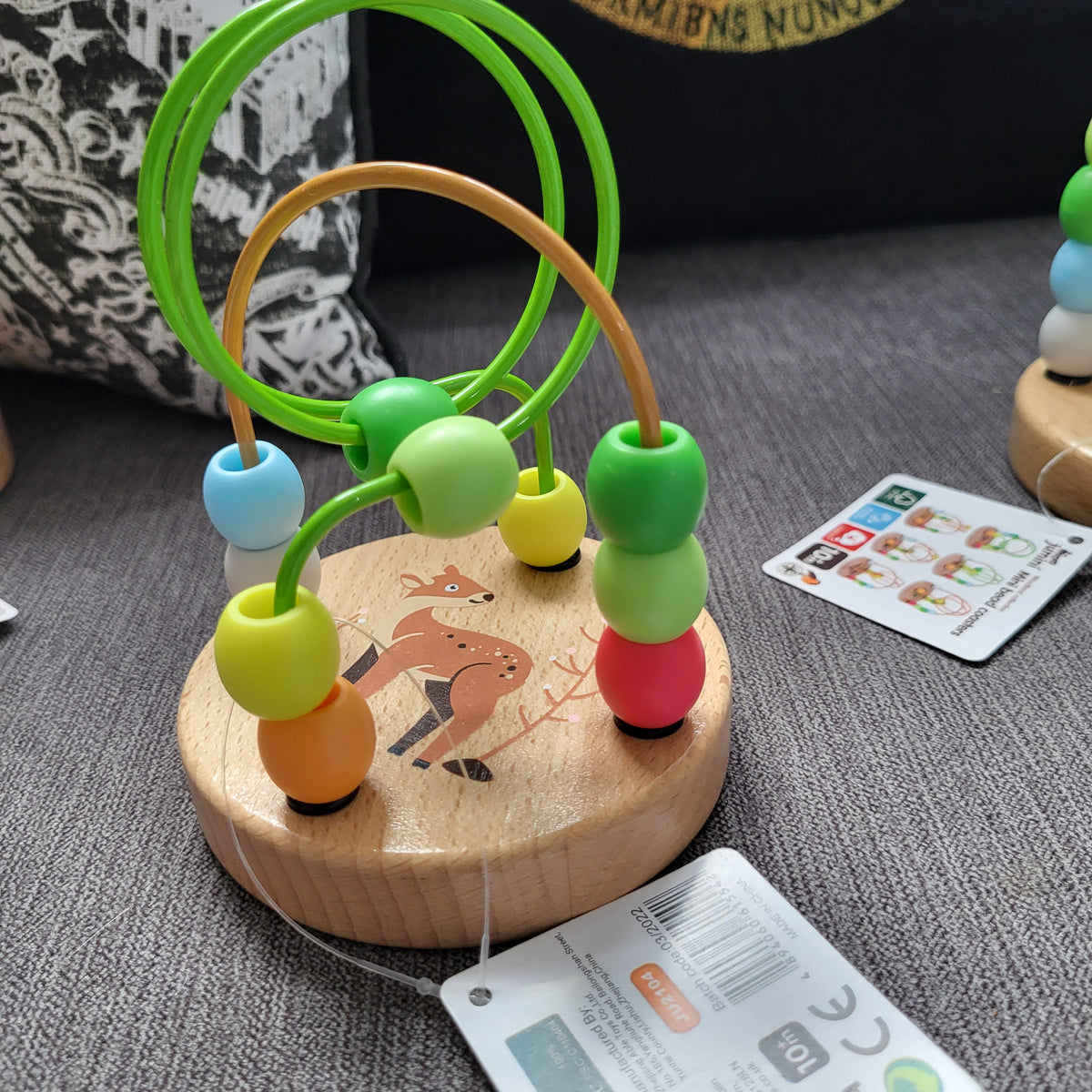 Bead Coaster Wooden Woodland Animal Coasters – Mini Bead Coaster toy ...