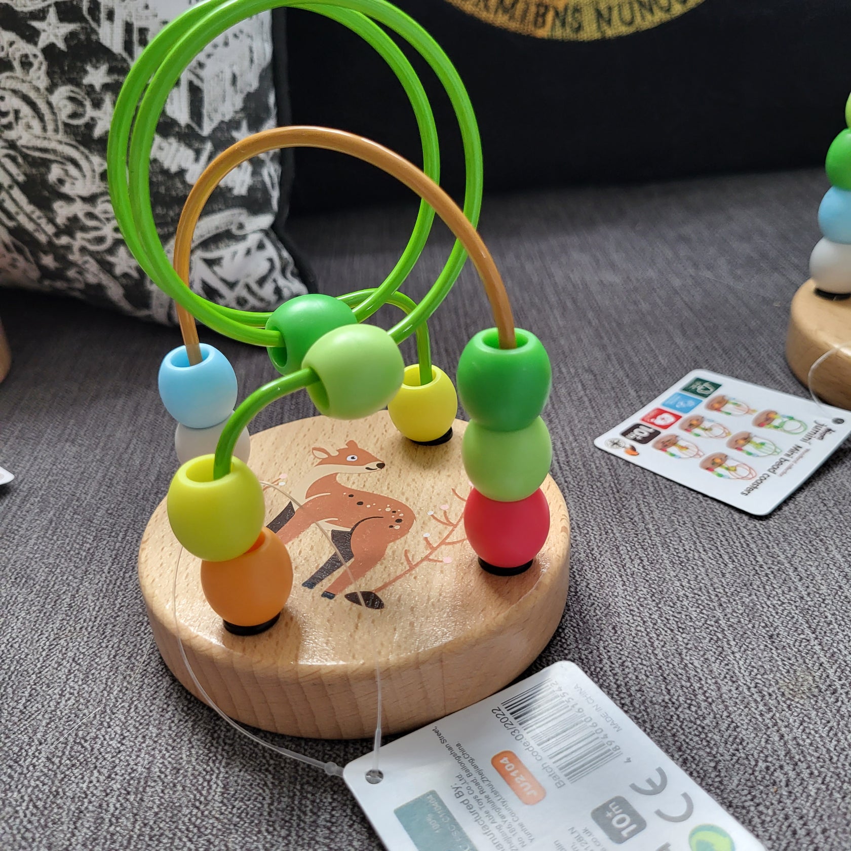 Bead Coaster Wooden Woodland Animal Coasters – Mini Bead Coaster toy ...